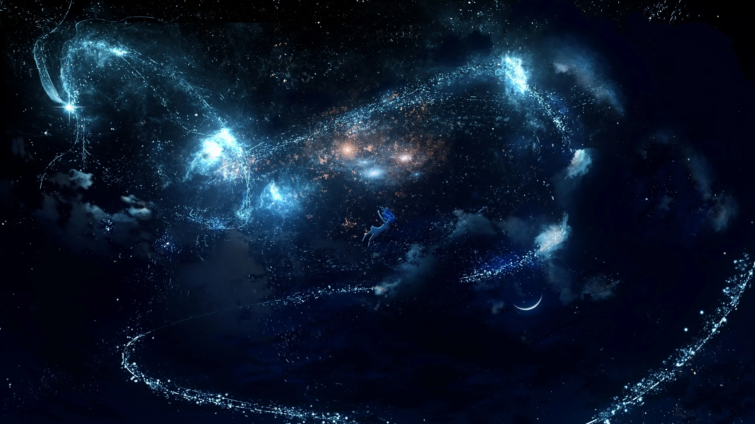 space wallpaper 2560x1440 Lovely Download 2560x1440 Nebula Stars Anime ...